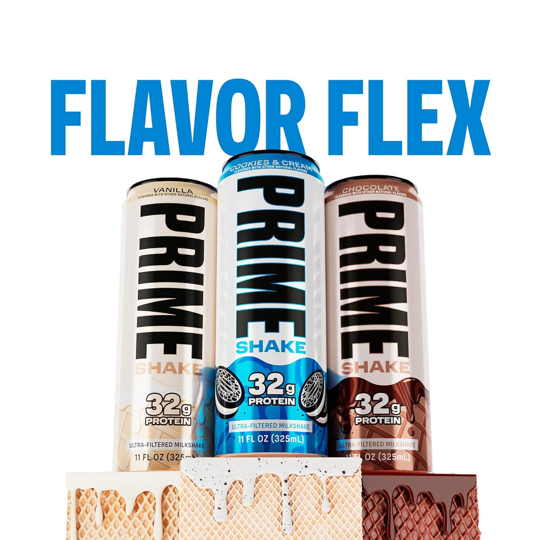 PRIME Shake – All Flavours Bundle (Chocolate, Vanilla & Cookies & Cream ...