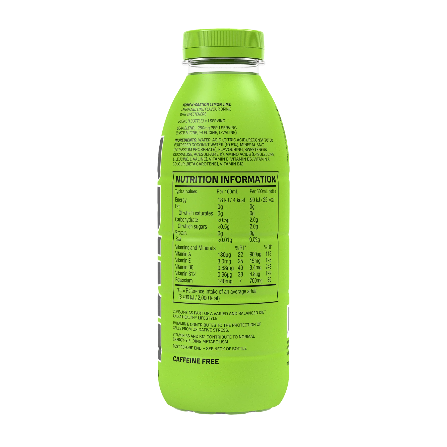 PRIME Hydration Lemon Lime - 16.9 fl.oz (500ml) UK Bottle – Candy Creations
