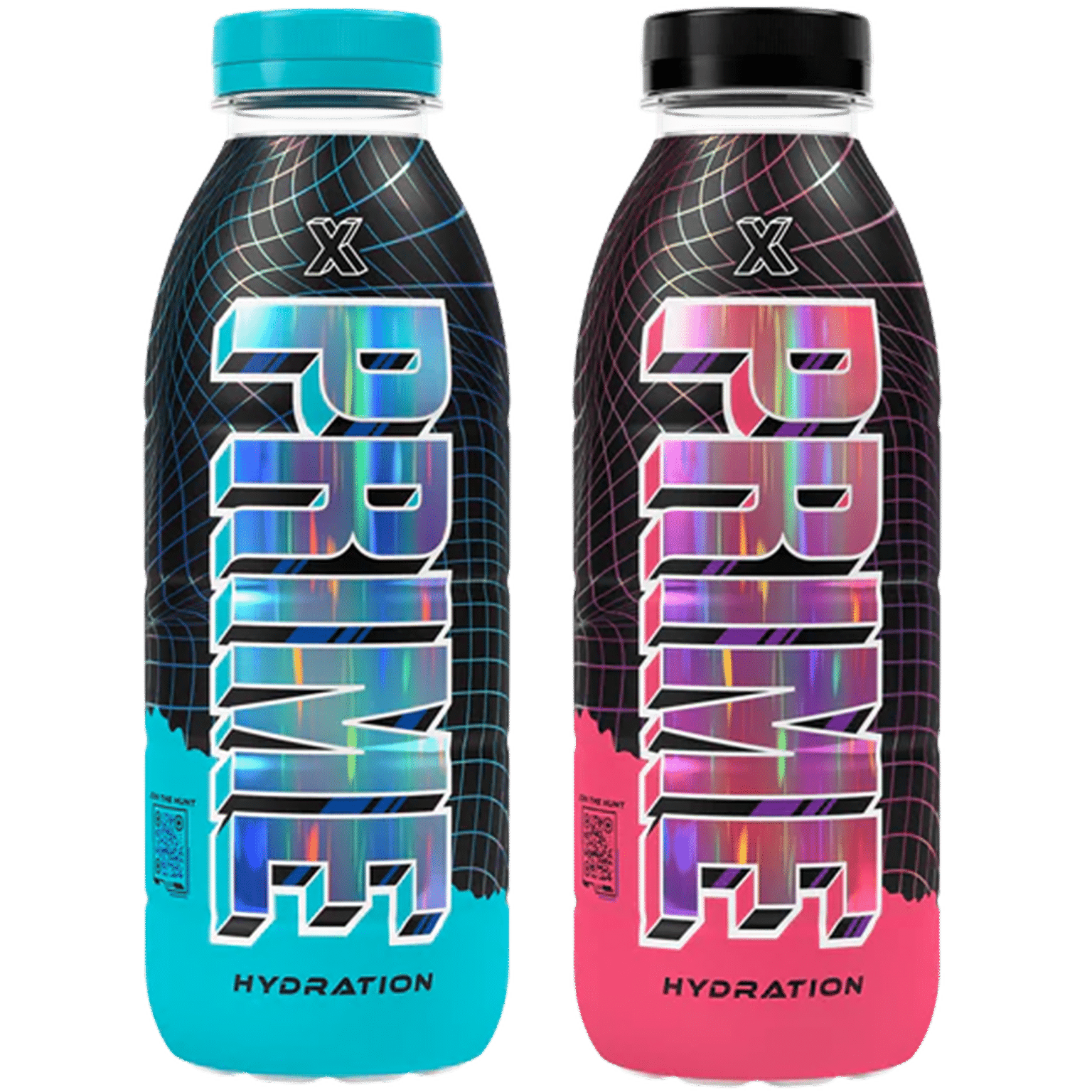 PRIME Hydration X Blue & Pink RARE HOLO Limited Edition Bundle (UK ...